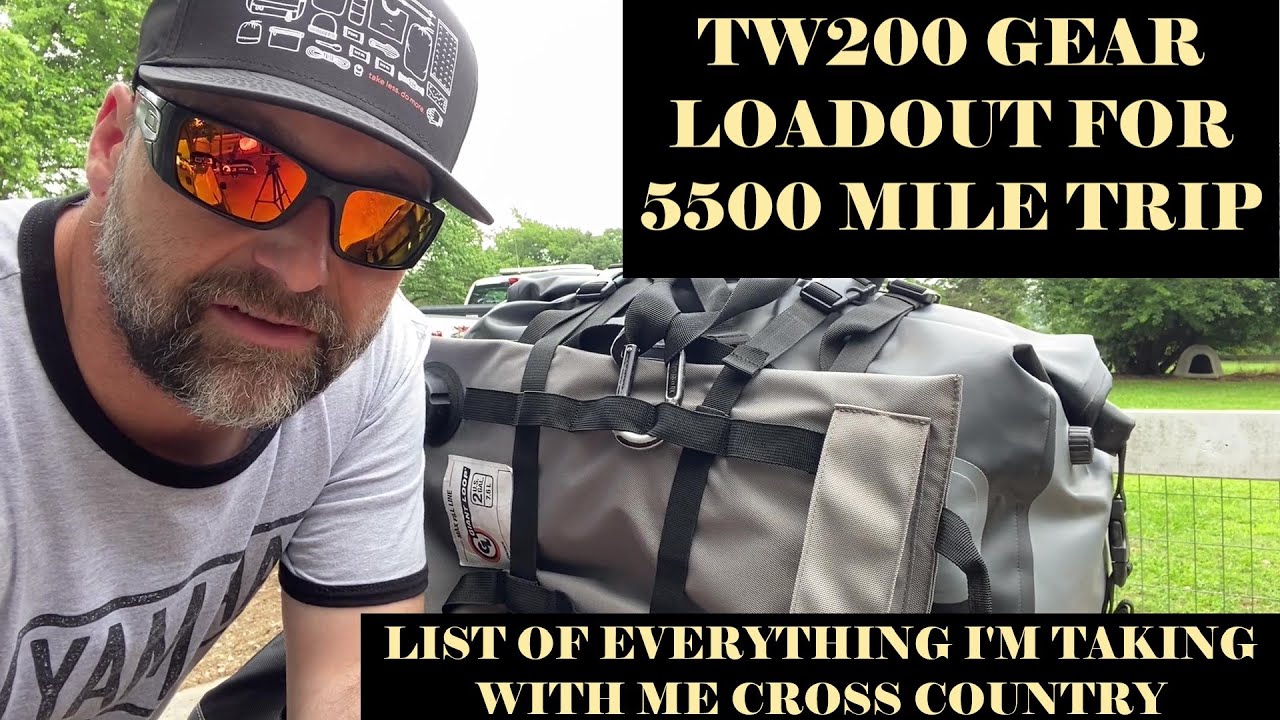 Luggage and Gear for TW200 5500 Mile Trip - YouTube