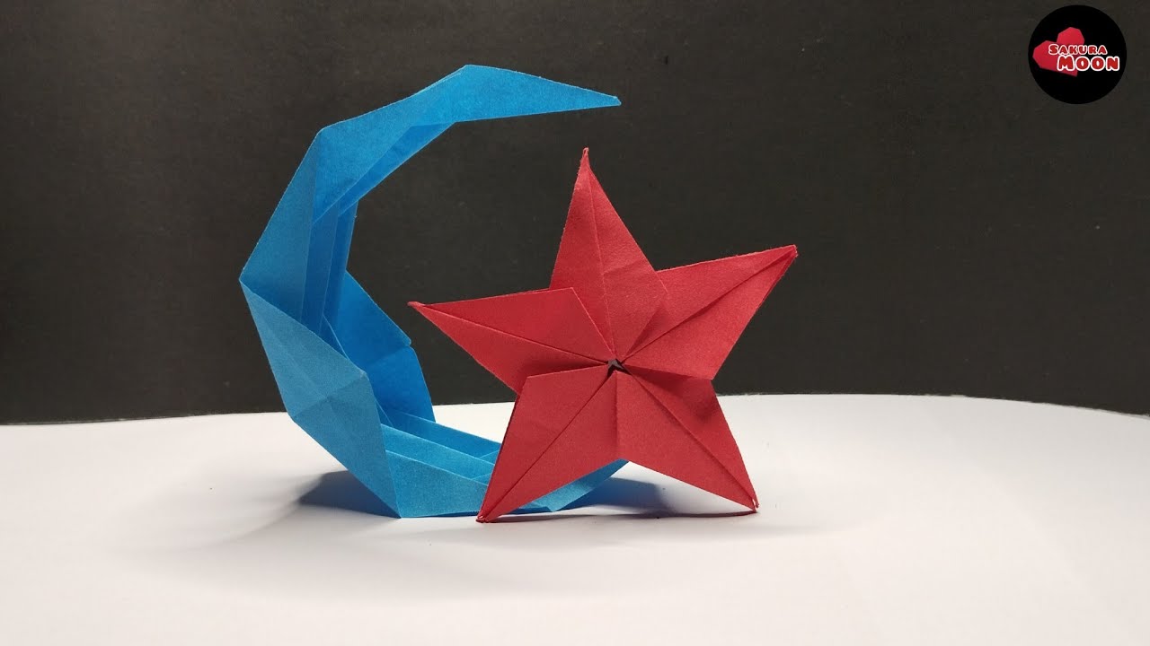 How to Make Origami Moon and Star | Paper Craft Ideas - YouTube