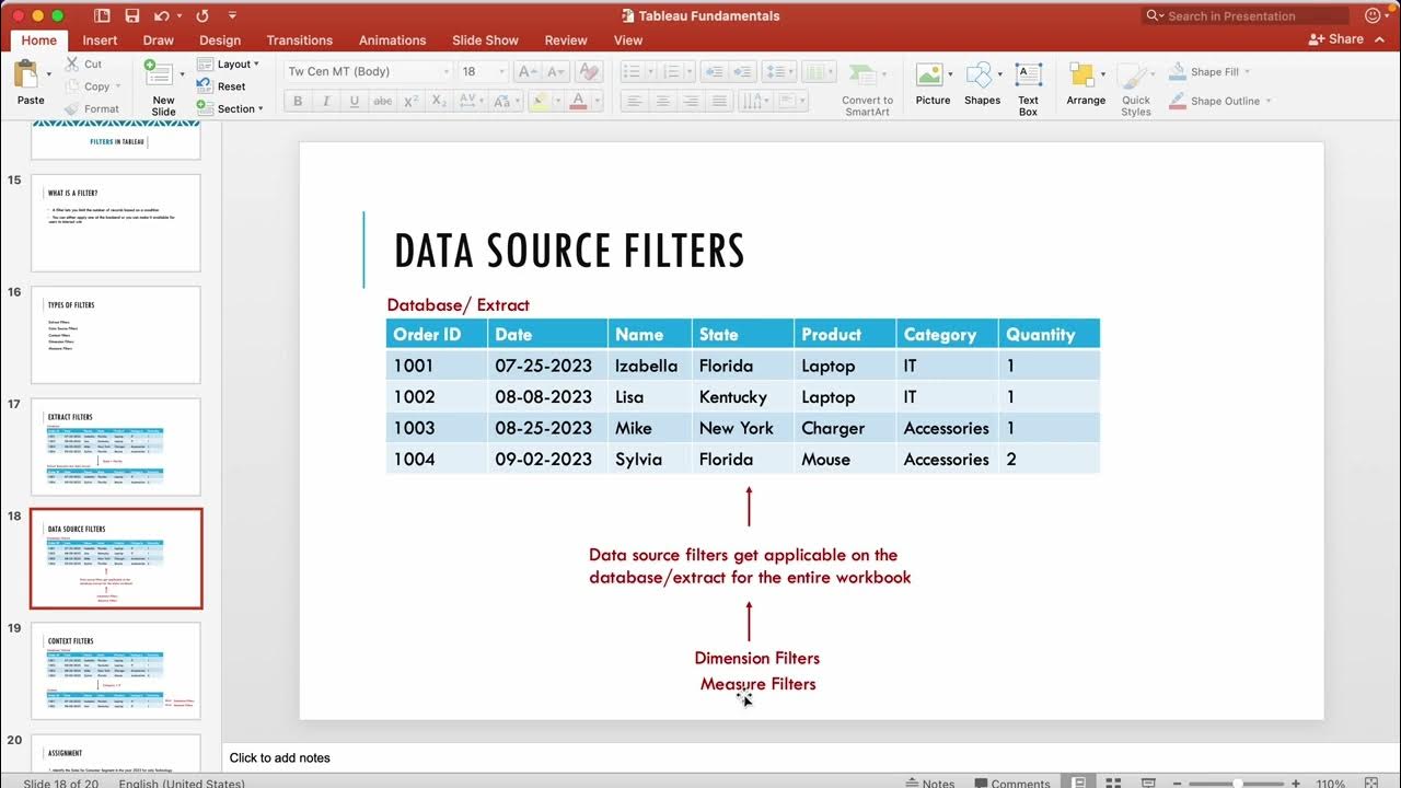 4. Filters in Tableau | Extract Filter, Data Source Filter, Context ...