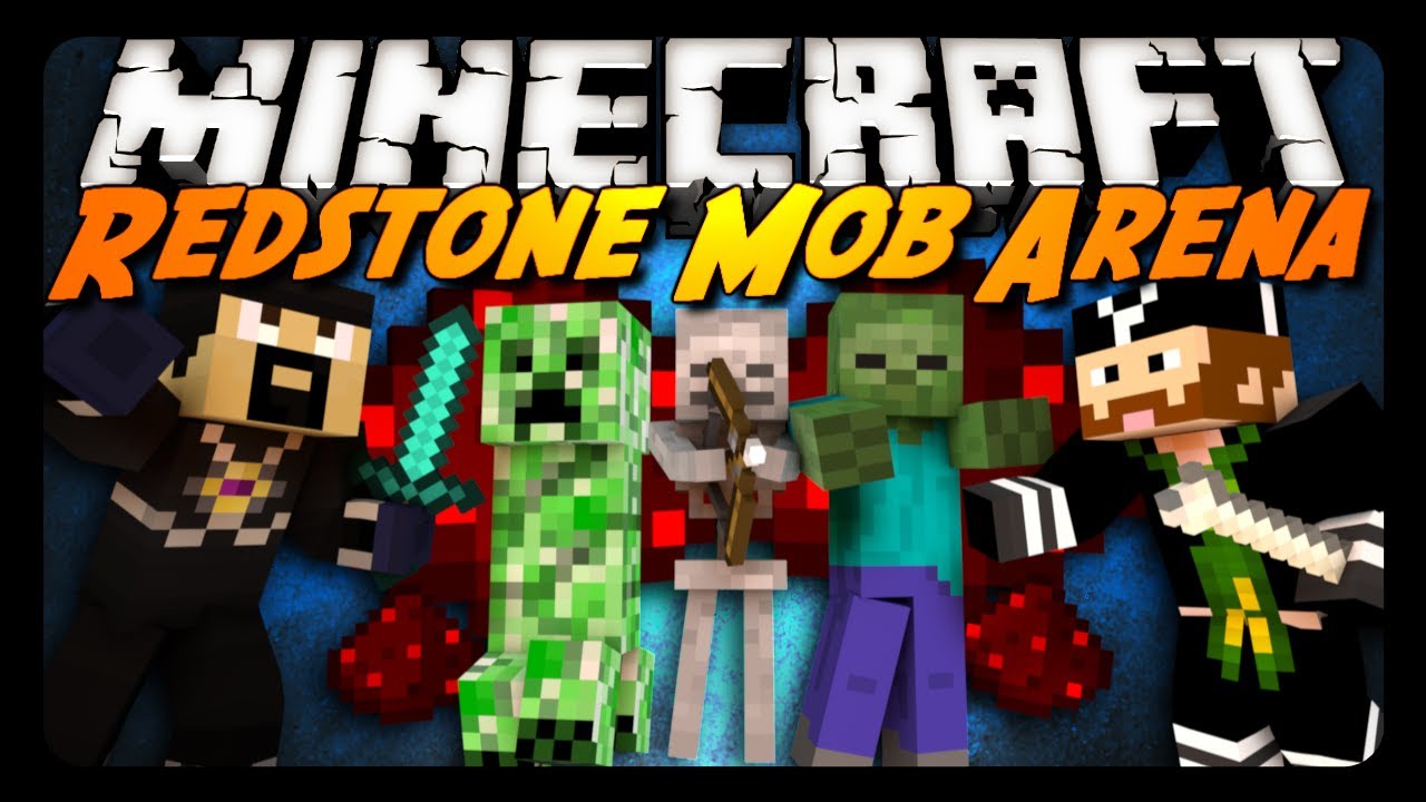 Minecraft Mini-Game: REDSTONE MOB ARENA! - Pt. 1 w/ CavemanFilms! - YouTube
