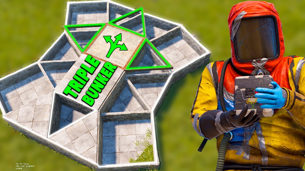''The Triple Bunker'' - New Solo/Duo/Trio Bunker Base Design 2022 /RUST ...
