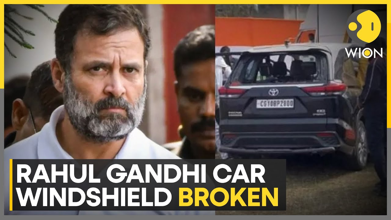 Applying sudden brakes had broken glass, says Congress | WION - YouTube