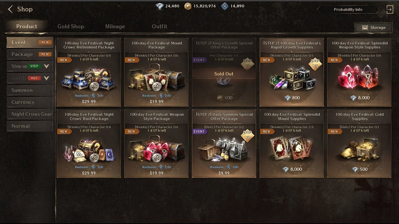 Night Crows Ready For Legend Summon 24K Diamond - YouTube