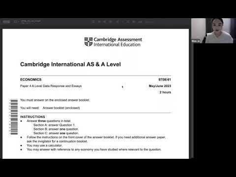 CIE 9708 A-Level Economics - May/June 2023 - Paper 4 fully solved ...
