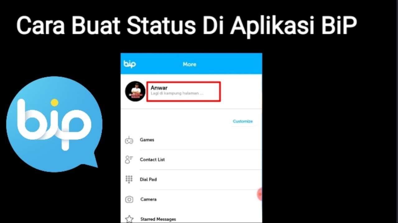 How to Create Status on the BiP Application || Cara Buat Status di ...