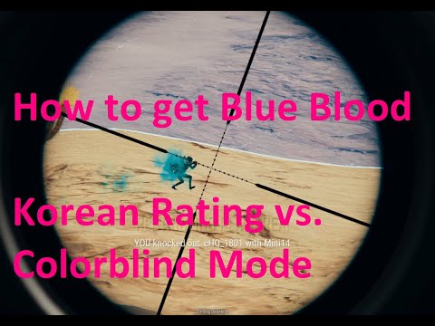 PUBG: How to get Blue Blood - Korean Rating vs. Colorblind Mode