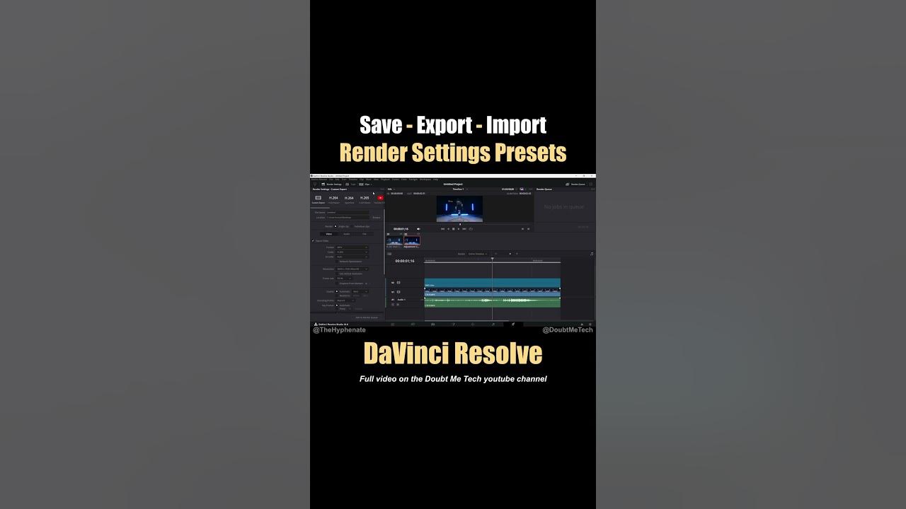 Save - Export - Import Custom Render Settings [ DaVinci Resolve Presets Tutorial ] - YouTube