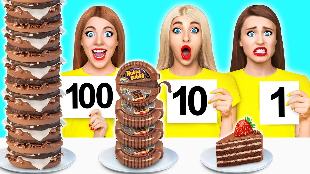 100 Layers of Food Challenge #2 100 개의 음식 층 Multi DO 다 마 - YouTube