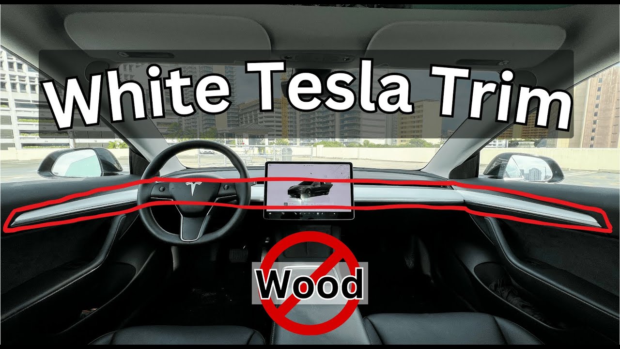 Tesla Wood Trim Replacement (Matte White) - YouTube