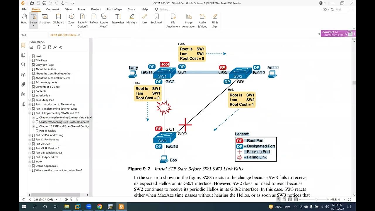 CCNA 200-301 Class6 2022-11-12[Chapter 9: Spanning Tree Protocol Concepts] - YouTube