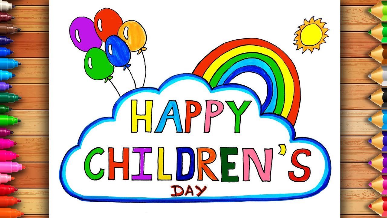 Childrens Day Poster | Children's Day Drawing | Children's Day Poster ...