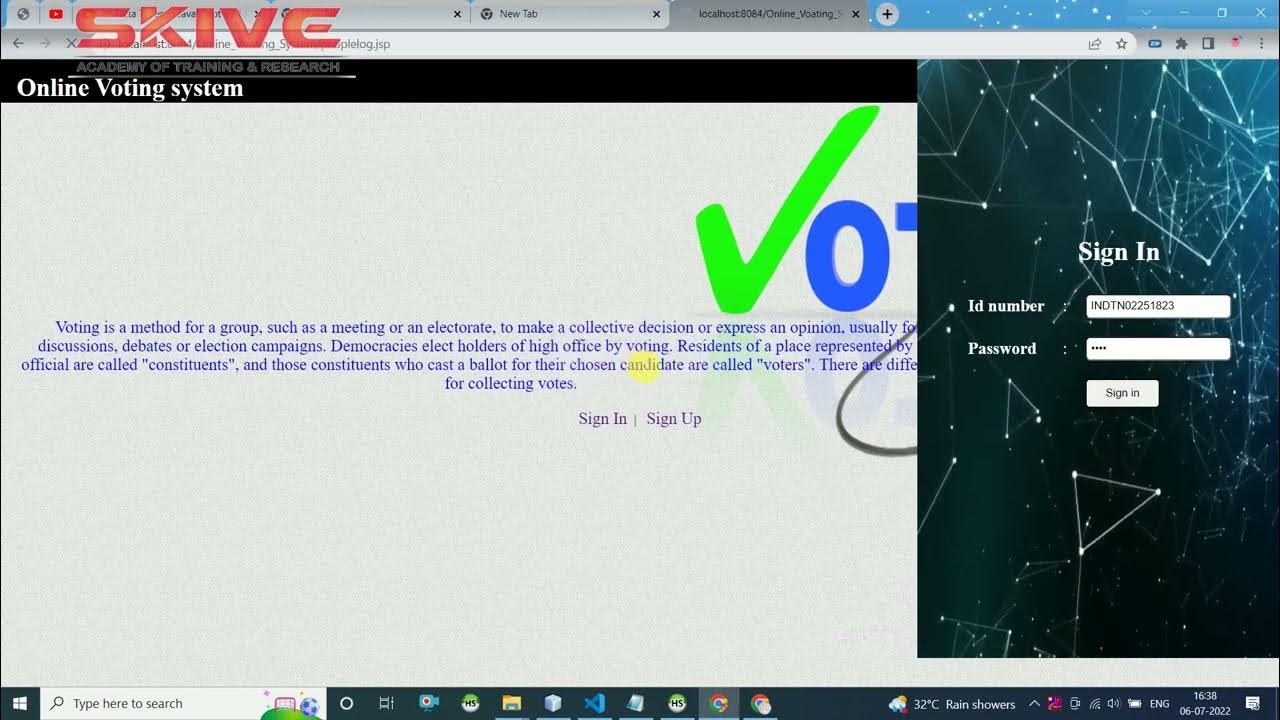 Online Voting System With Reliable Voter Authentication Protocols Java Projects