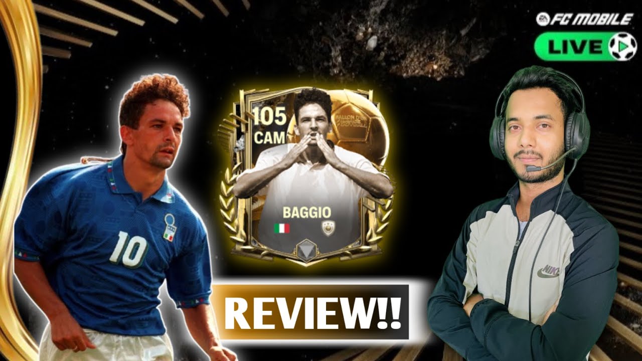 NEW CAM - 105 OVR ROBERTO BAGGIO II EA FC MOBILE 25 - YouTube