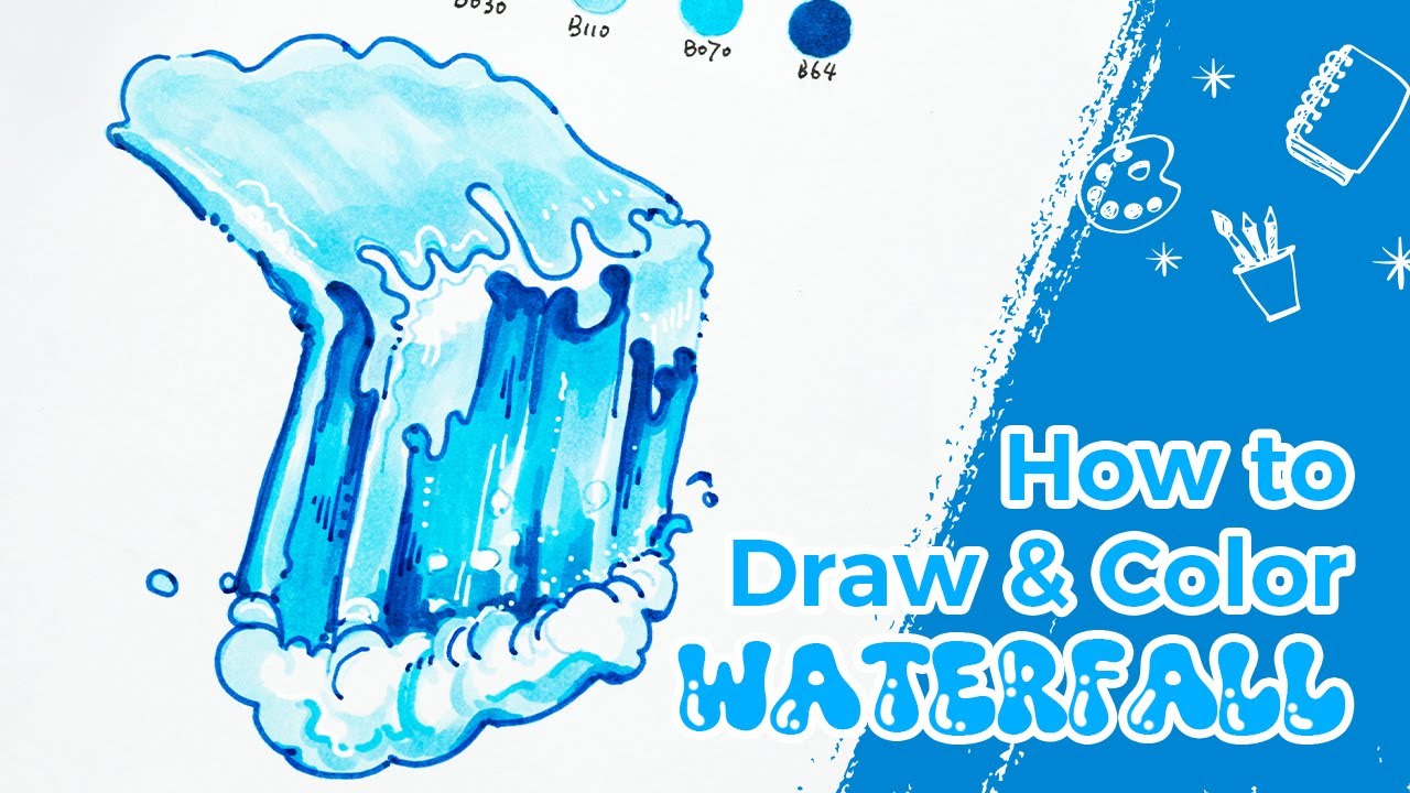 How to Draw the Waterfall? - YouTube