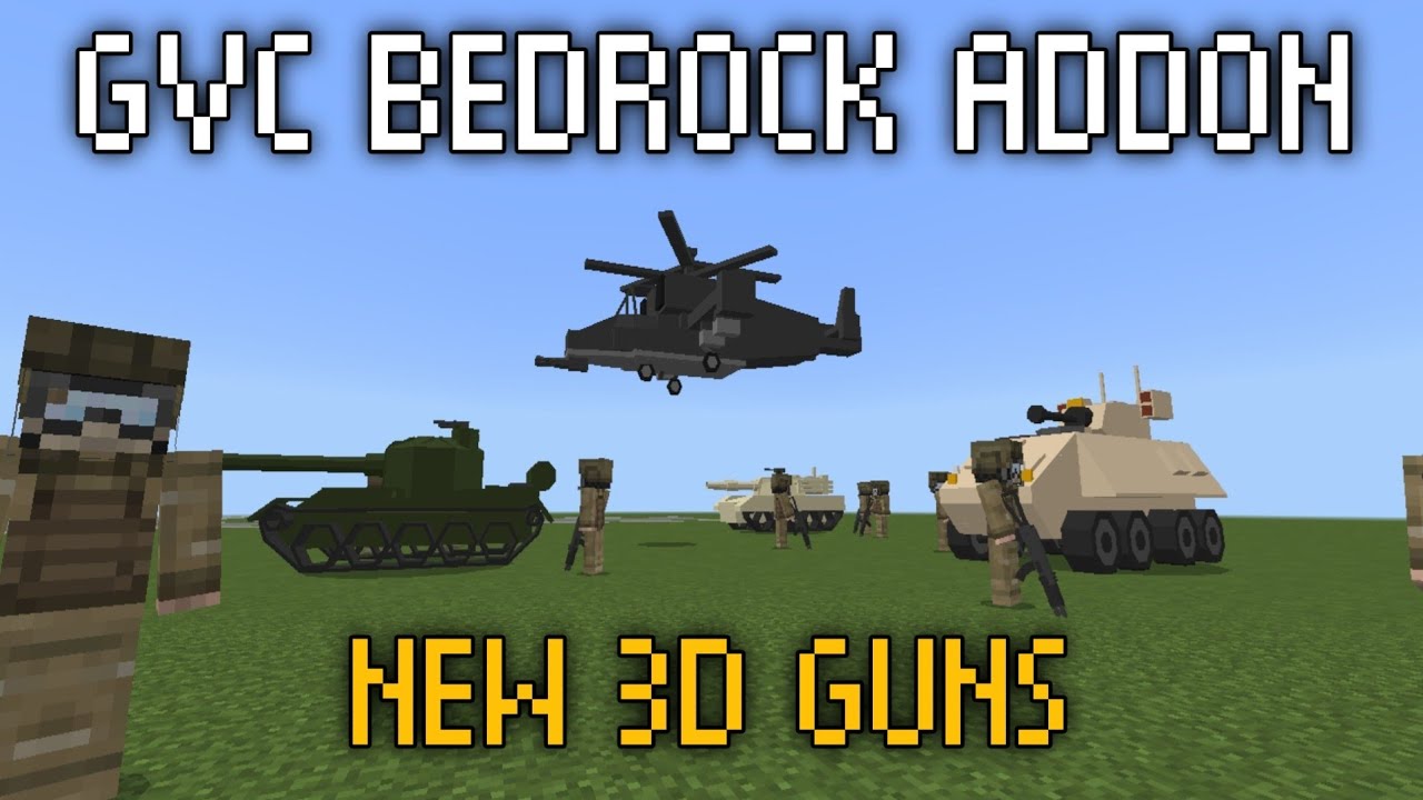 GVC BEDROCK ADDON | NEW MILITARY ADDON | MINECRAFT PE 1.21.20+ - YouTube