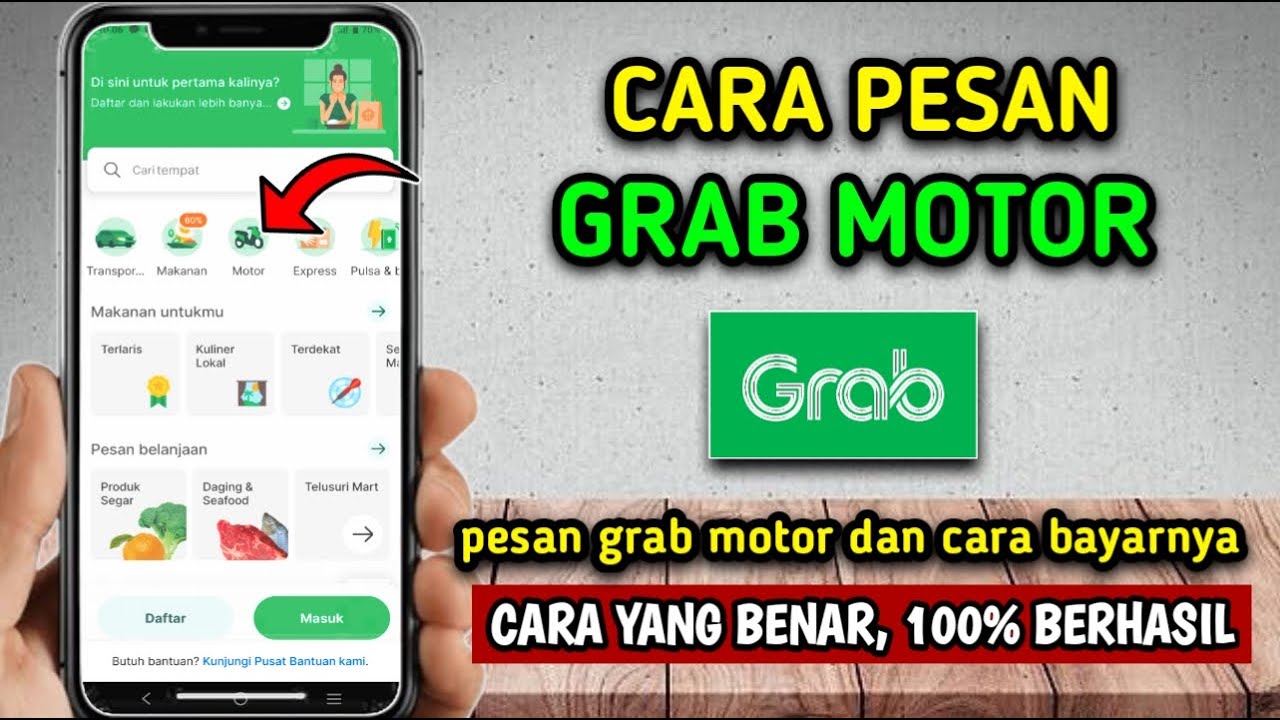 Cara Memesan Grab Motor | Cara Pesan Grab Motor - YouTube