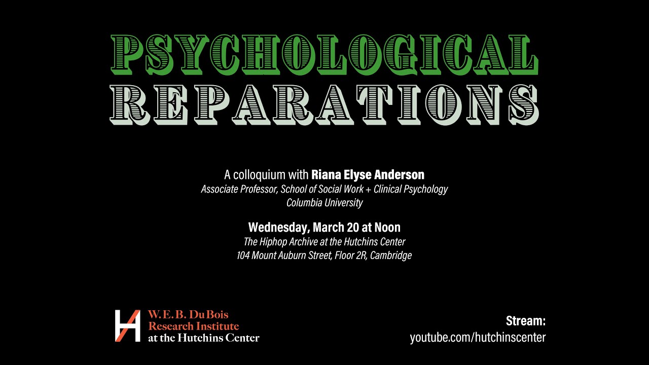 Riana Elyse Anderson, 'Reparation of the Mind: Black Healing from ...