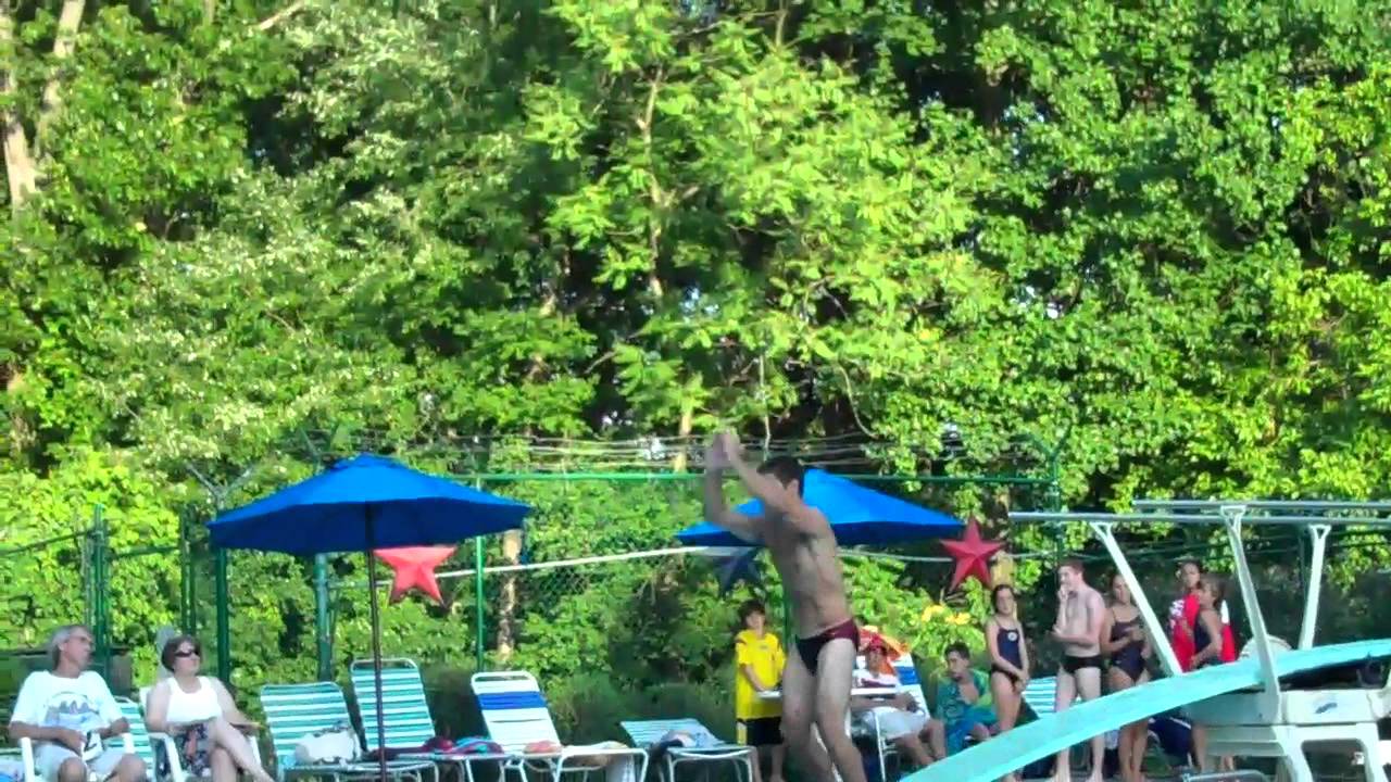 Andrew - forward dive, pike - diving at Old Farm Pool - YouTube