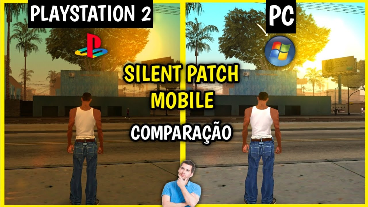 GTA SAN ANDREAS ANDROID: GRÁFICOS PC VS PS2 COMPARAÇÃO MOD SILENT PATCH ...
