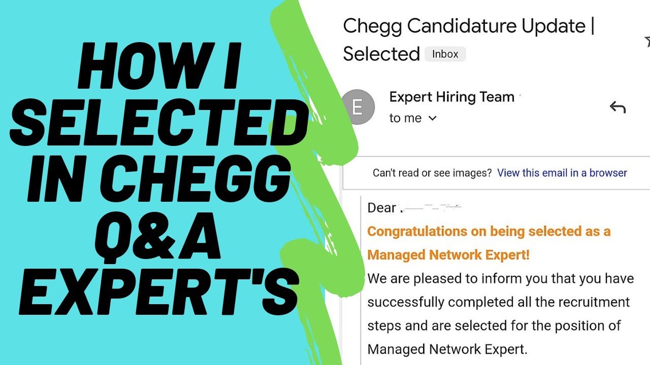 Chegg Expert Registration Process in 2021 || Chegg Q&A Registration ...