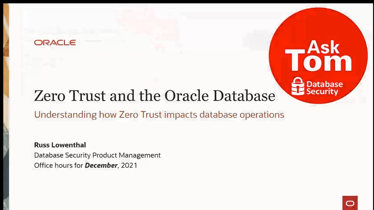 Zero Trust and the Oracle Database - YouTube