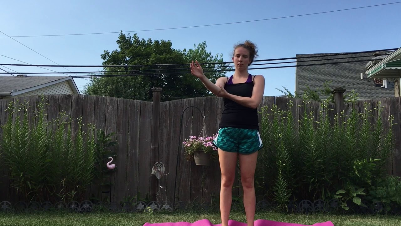 dynamic tricep stretch - YouTube