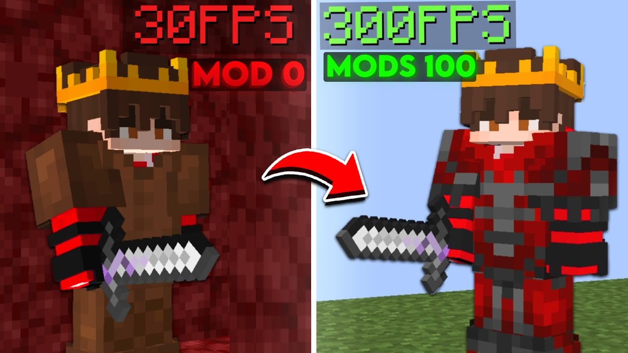 Best Fps Mods for pojavlauncher || I Installed 50 Mods In My Minecraft ...