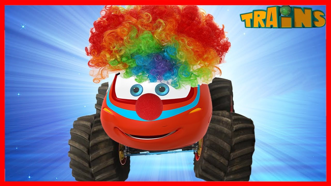 TRAINS Cartoon / New 2017 / Street Art / Trains Cartoon / Red Train ...