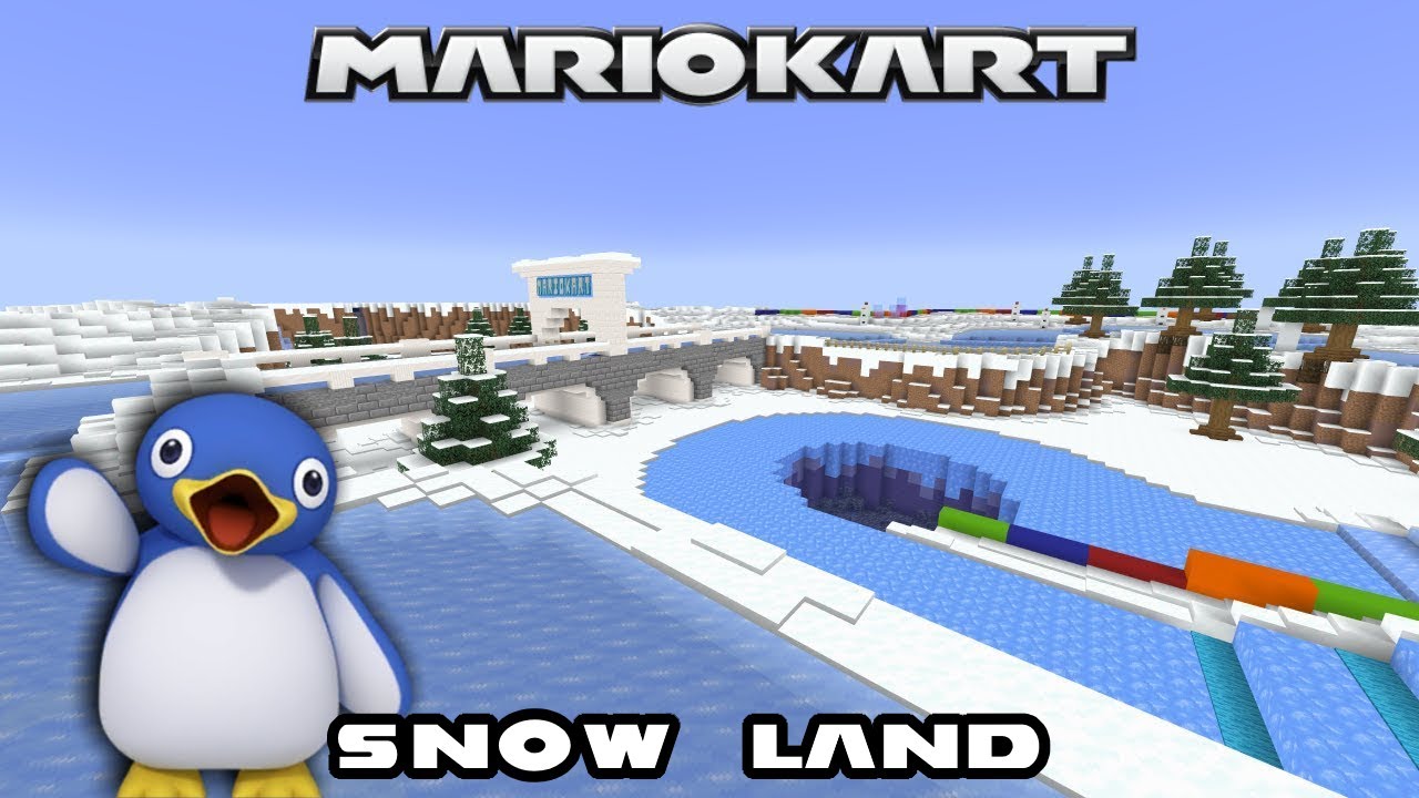 GBA Snow Land REMADE in Minecraft! (Mario Kart 8 Deluxe) - YouTube