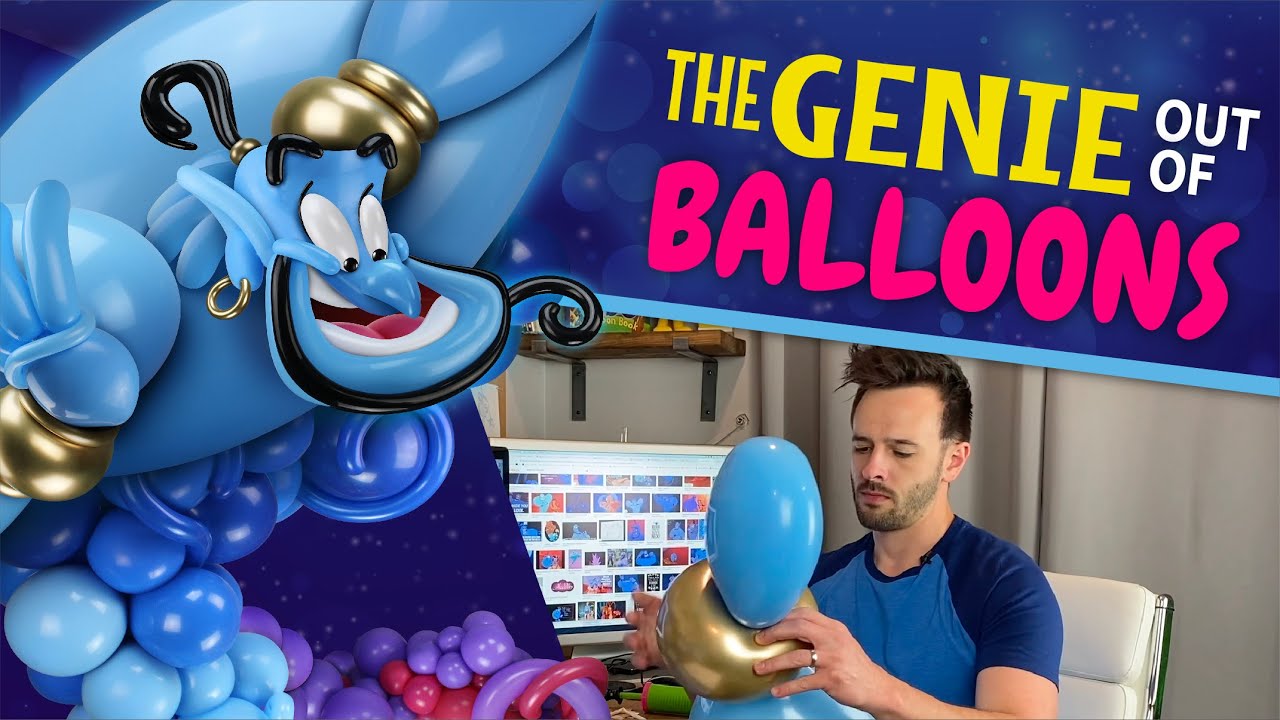Time Lapse Balloon Art - Aladdin's Genie with Steven Mayhew - YouTube