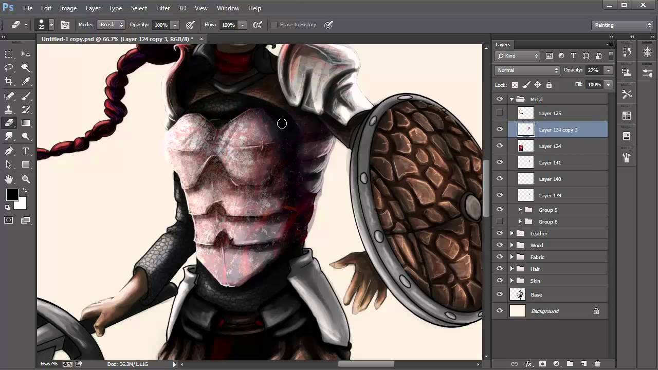 Fundamentals of Digital Painting: 14 Creating a Metal Effect - YouTube