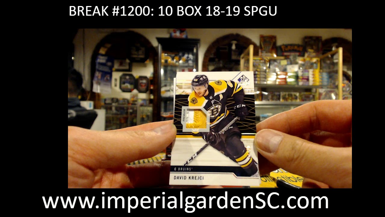 CASE BREAK #1200 : 10 BOX CASE BREAK 18-19 SP GAME USED (SPGU) NHL ...