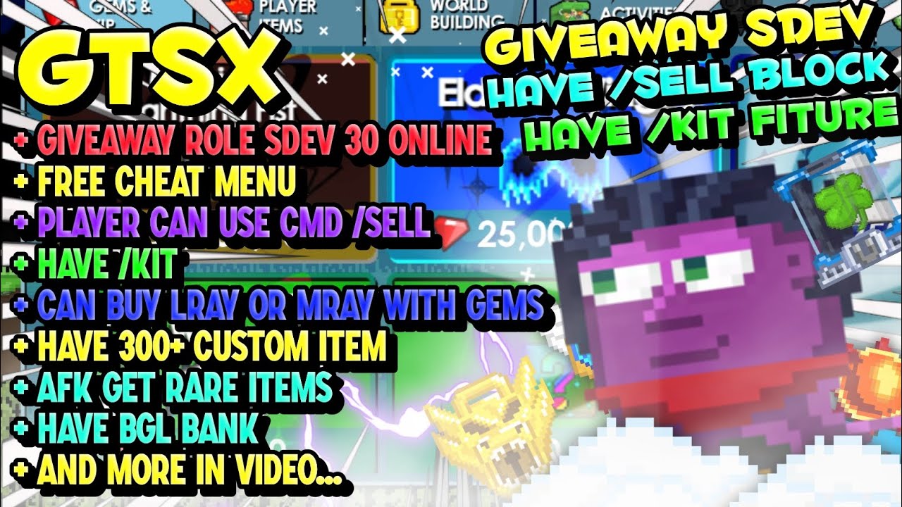 ADA GIVEAWAY ROLE SDEV+HAVE /KIT!! | NEW GROWTOPIA PRIVATE SERVER ...