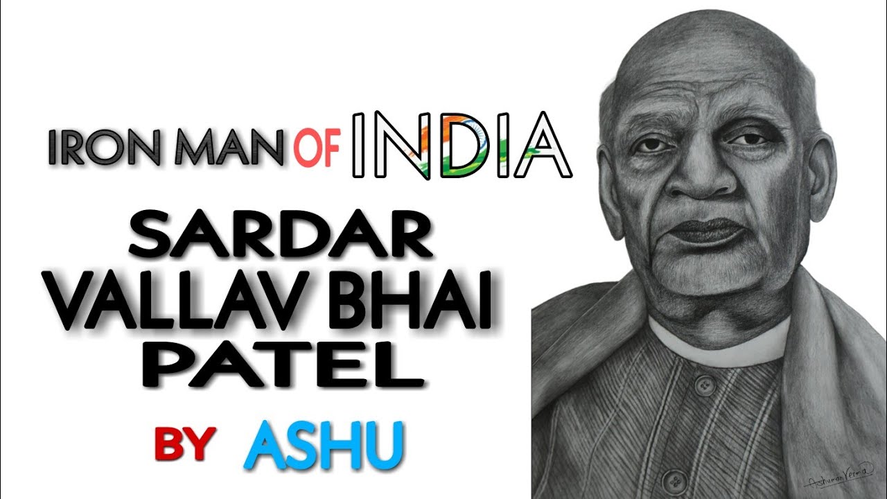 Sardar Vallabhbhai Patel complete Drawing Timelapse tutorial /iron-man ...