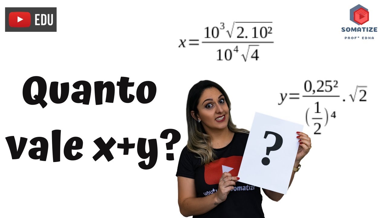 Expressão com radicais e potências | Somatize - Professora Edna - YouTube