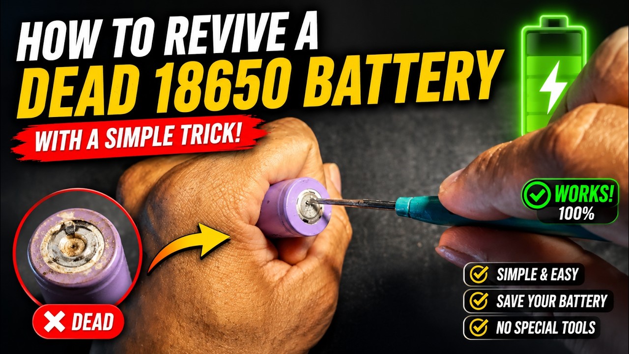 How to Revive a Dead 18650 Battery with a Simple Trick! - YouTube