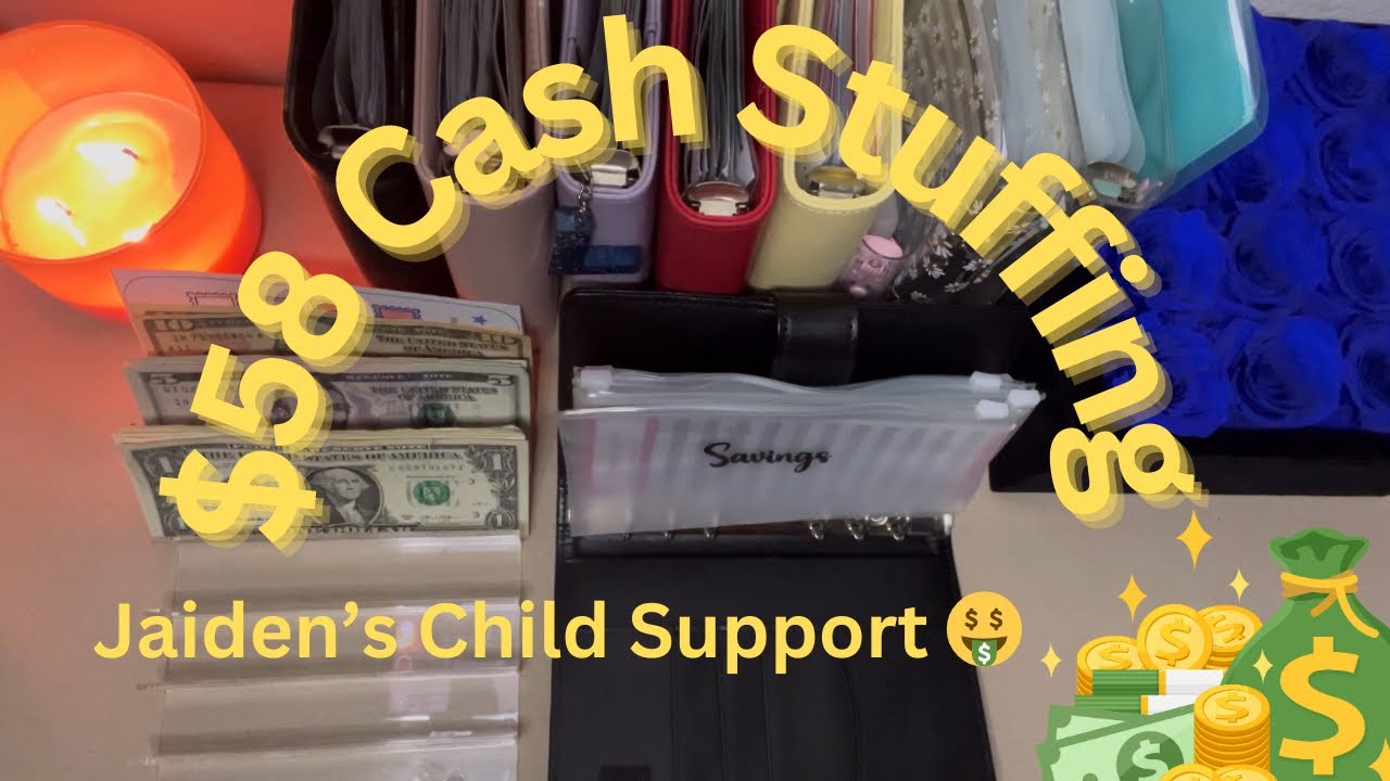 Cash Stuffing $58 And Jaiden's Child Support. #childsupport - YouTube