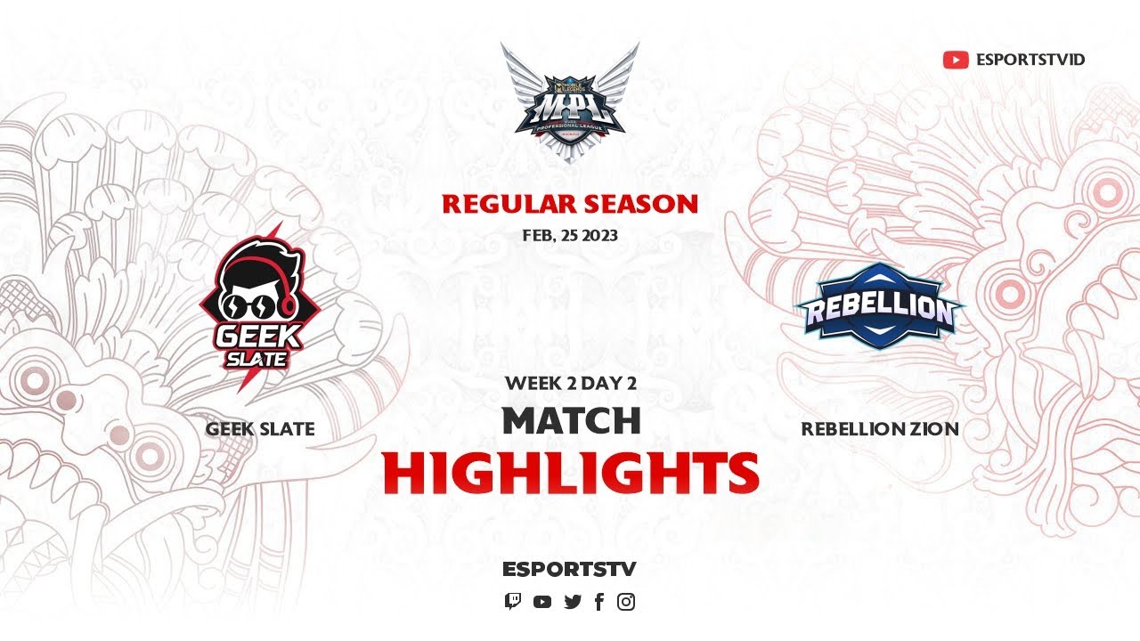 Geek Slate vs Rebellion Zion HIGHLIGHTS MPL ID S11 | RBL vs GEEK ...