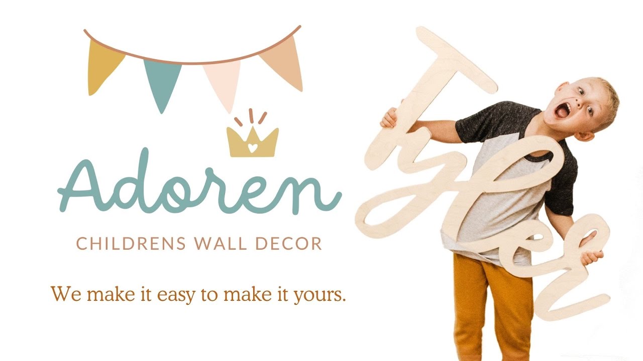 Design a custom name sign as unique as your little one! - YouTube
