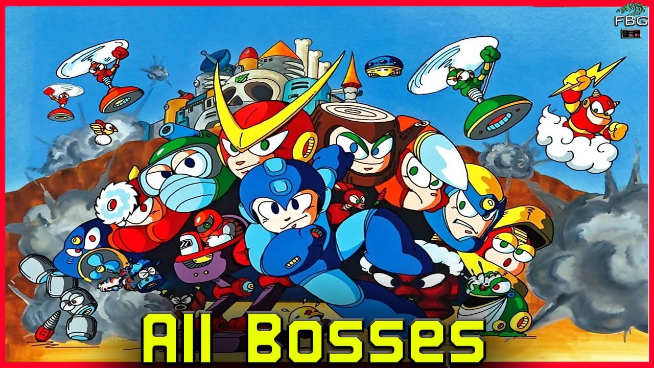 Mega Man 2 - All Bosses - YouTube