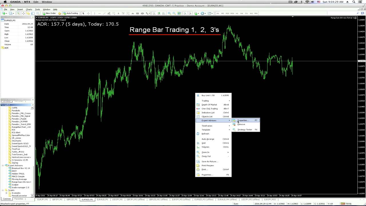 Setting Up Range Bars - YouTube