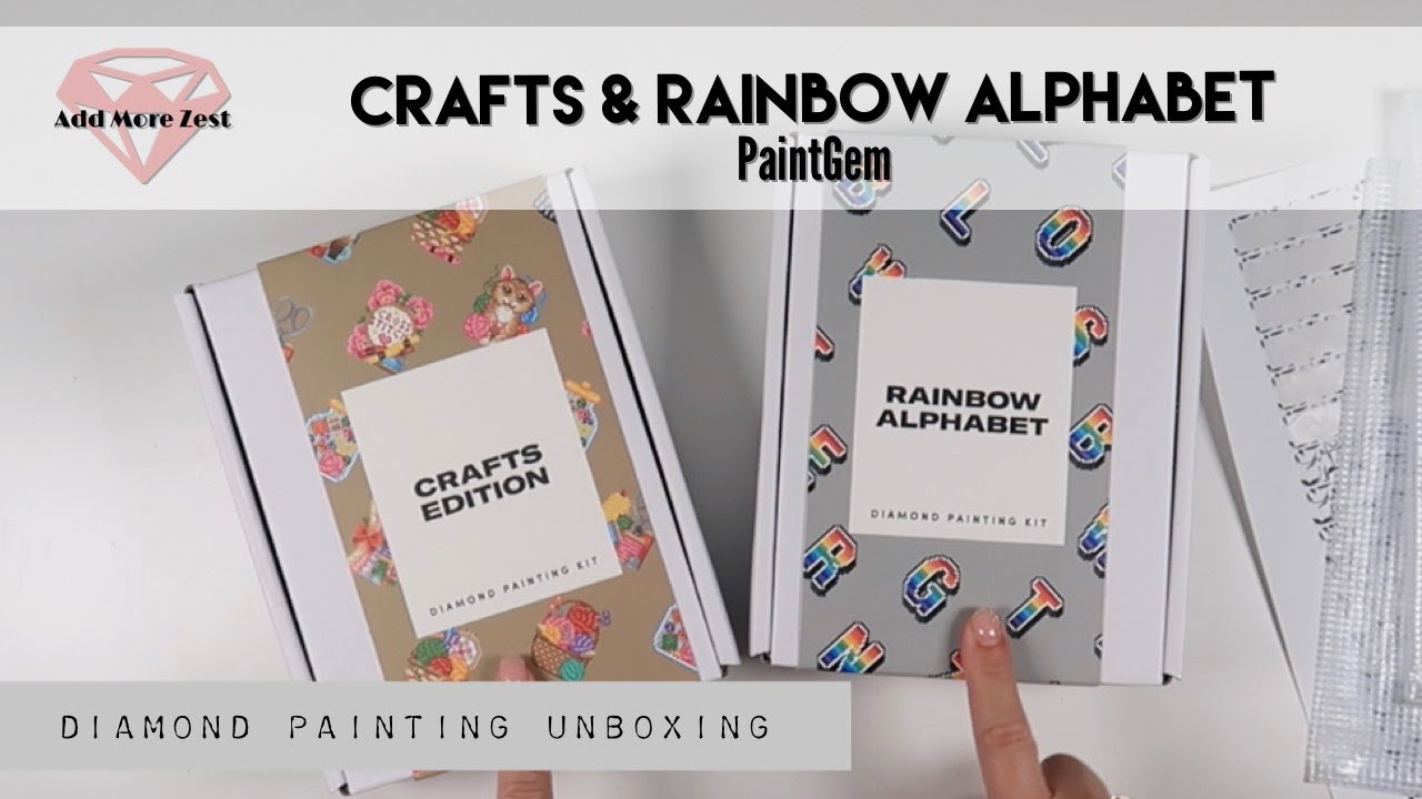 NEW PaintGem Crafts & Rainbow Alphabet Unboxing | Diamond Painting ...