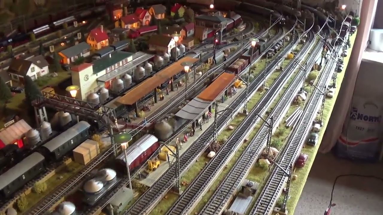 Märklin H0 M-Gleis Anlage , Deutsche Bundesbahn Fahrvideo Dampf ...