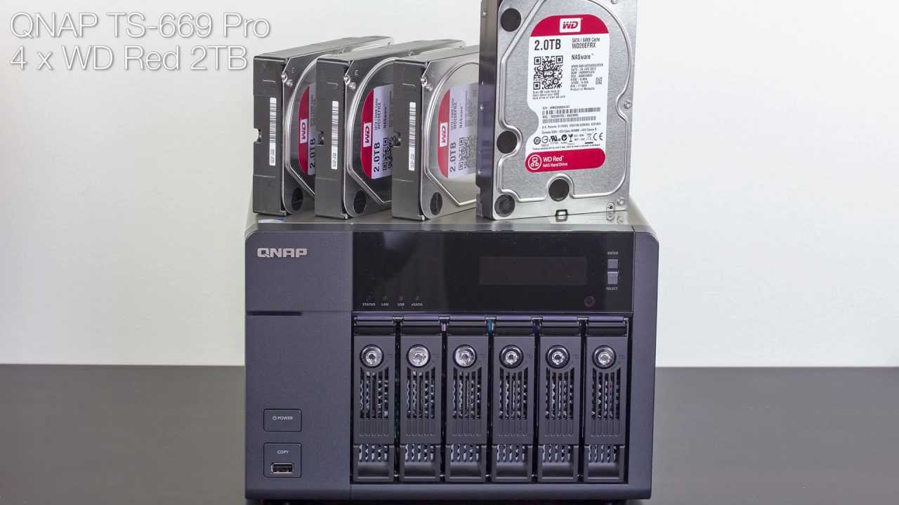 QNAP TS-669 Pro NAS med 4 x WD Red 2TB RAID 6 i videogenomgång - YouTube