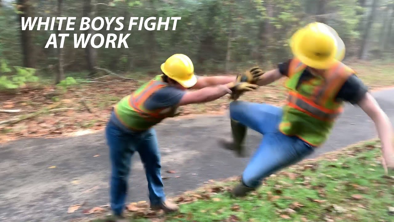 WHITE BOYS FIGHT AT WORK!!! - YouTube