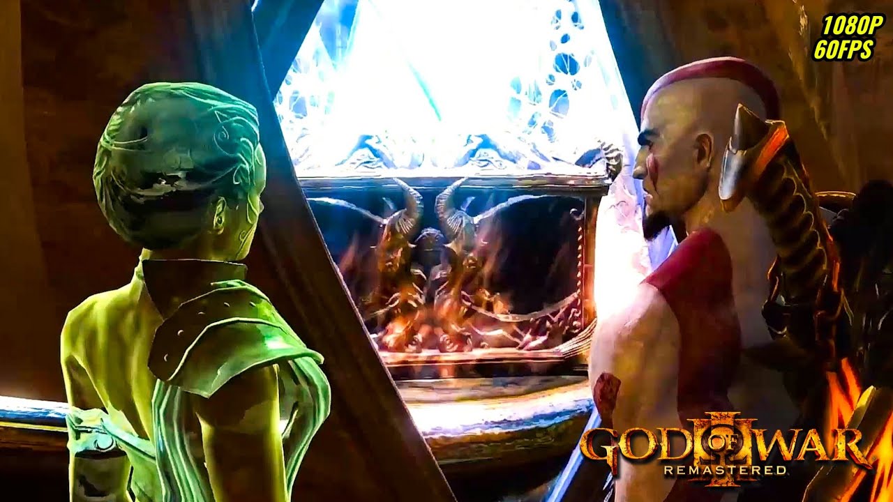 God of War 3 - Athena Tell The History of Pandoras Box To Kratos ...
