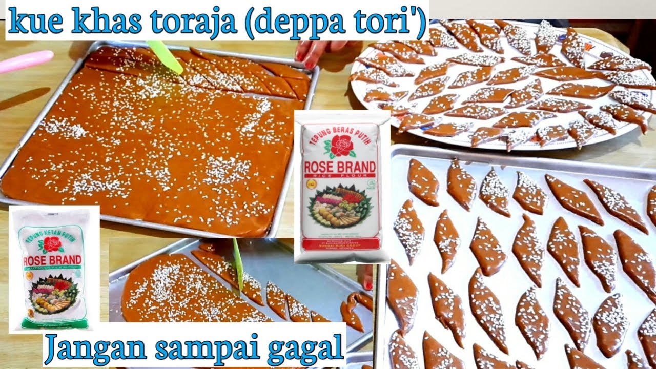 cara membuat kue khas toraja (deppa tori') menggunakan tepung rosebrend ...