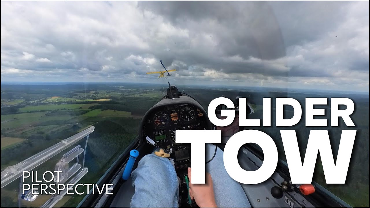 GLIDER TOW | Pilot Perspective | @ Belgian Gliding Nationals in Saint ...