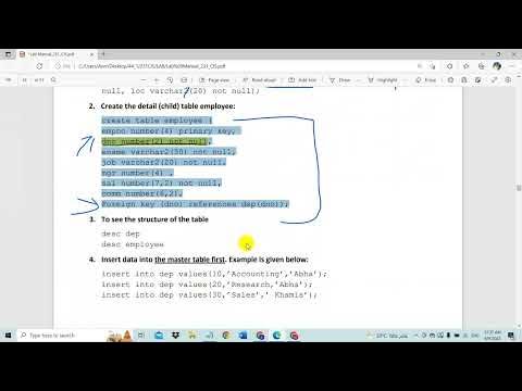 lab 3 Part 2 DDL DML TC SQL commands Constraints - YouTube