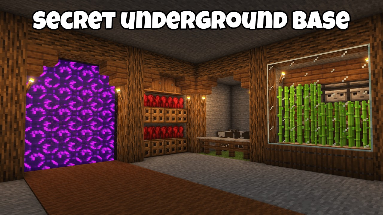 Minecraft Ultimate Underground Base⚒️ - YouTube